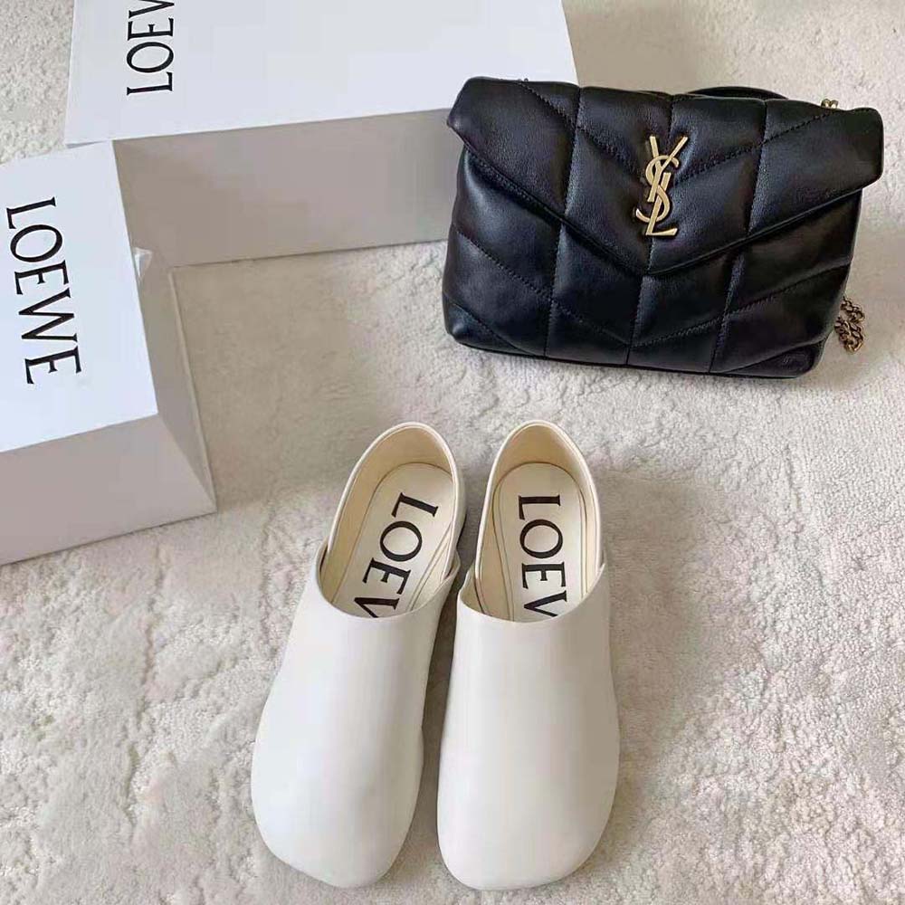 Loewe Women Toy Slipper in Goatskin-White – Luxury replica shoes, aaa ...