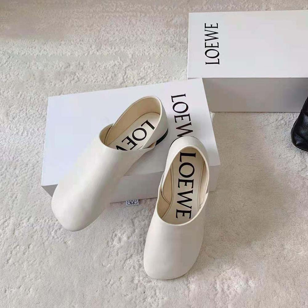 Loewe Women Toy Slipper in Goatskin-White – Luxury replica shoes, aaa ...