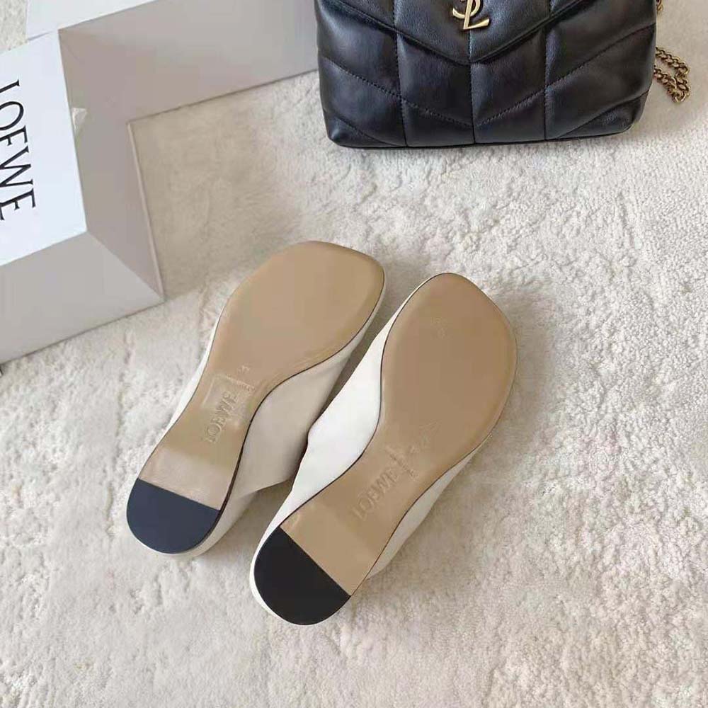 Loewe Women Toy Slipper in Goatskin-White – Luxury replica shoes, aaa ...